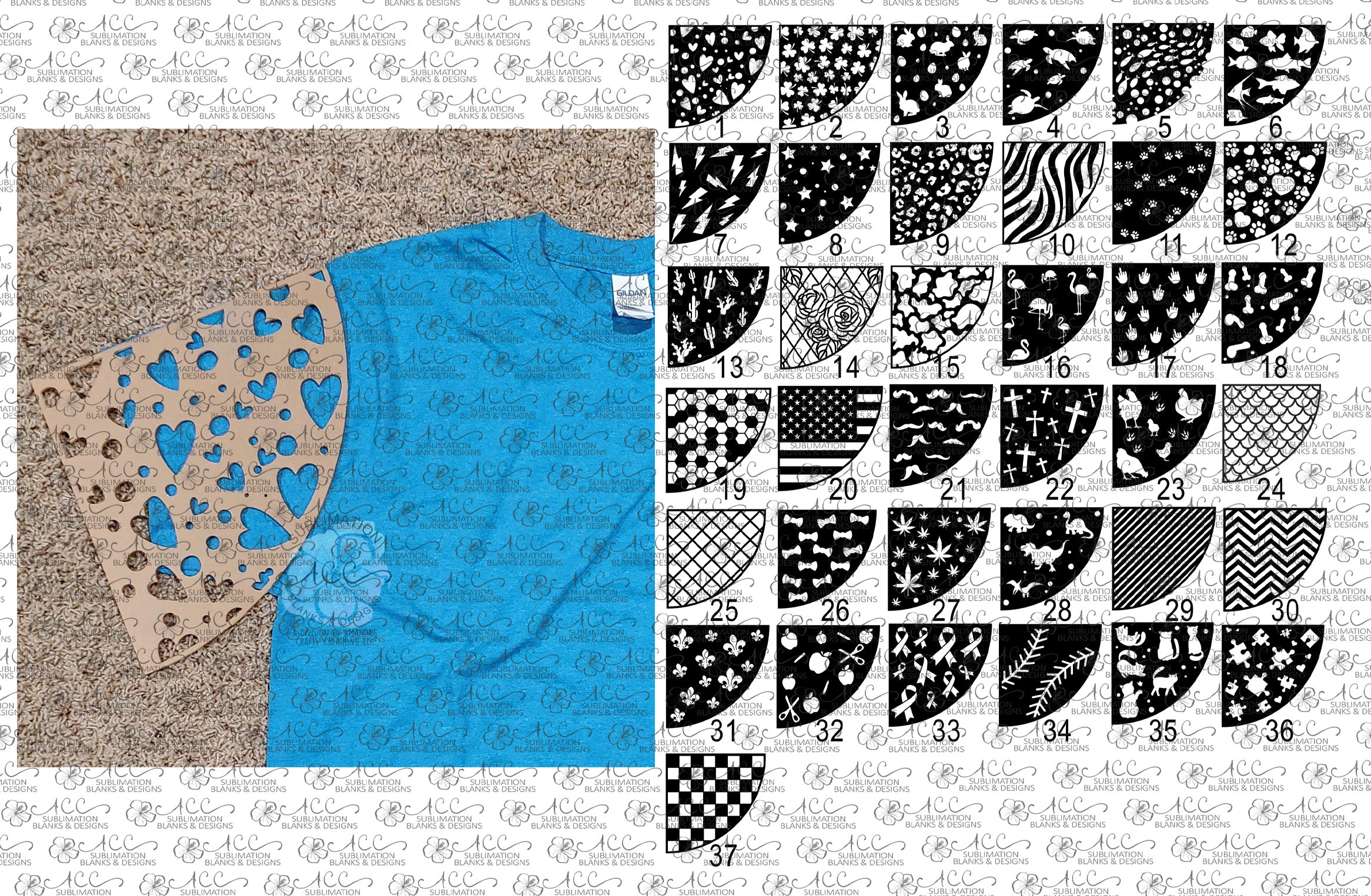 Sleeve stencils, acrylic stencils, acrylic sleeve stencils for bleachi ...