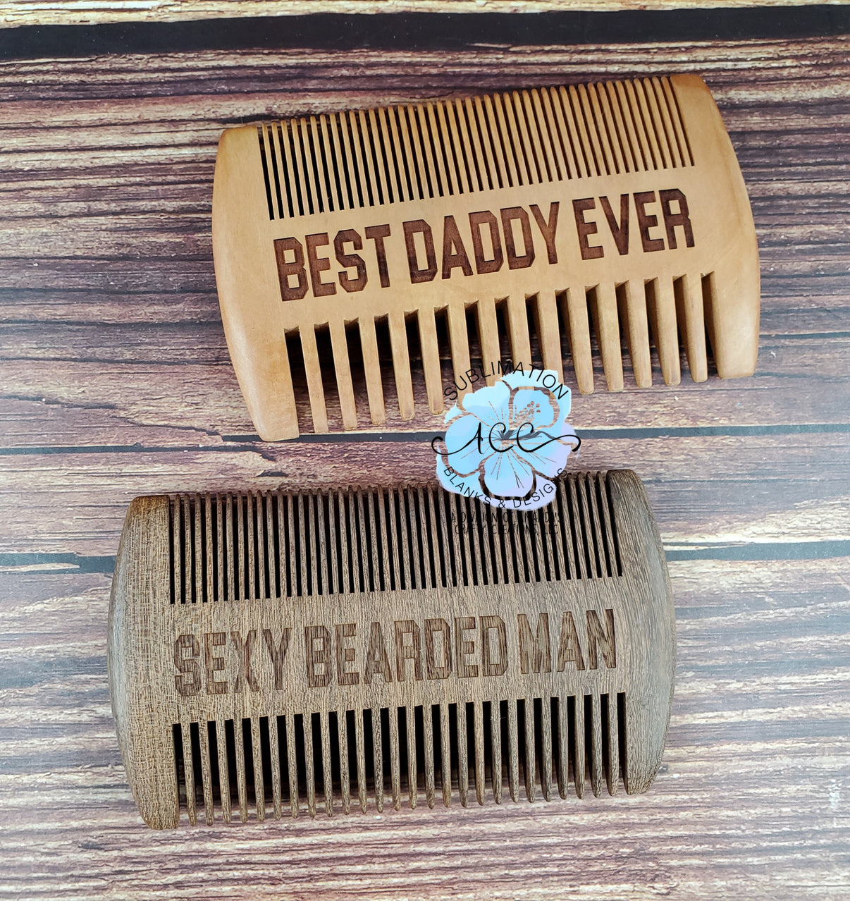 BEARD COMB, wood comb for engraving, engraving blanks – ACC Sublimation ...