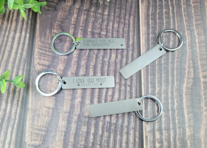 Stainless Steel keychain laser engraving blank, silver keychain blank ...