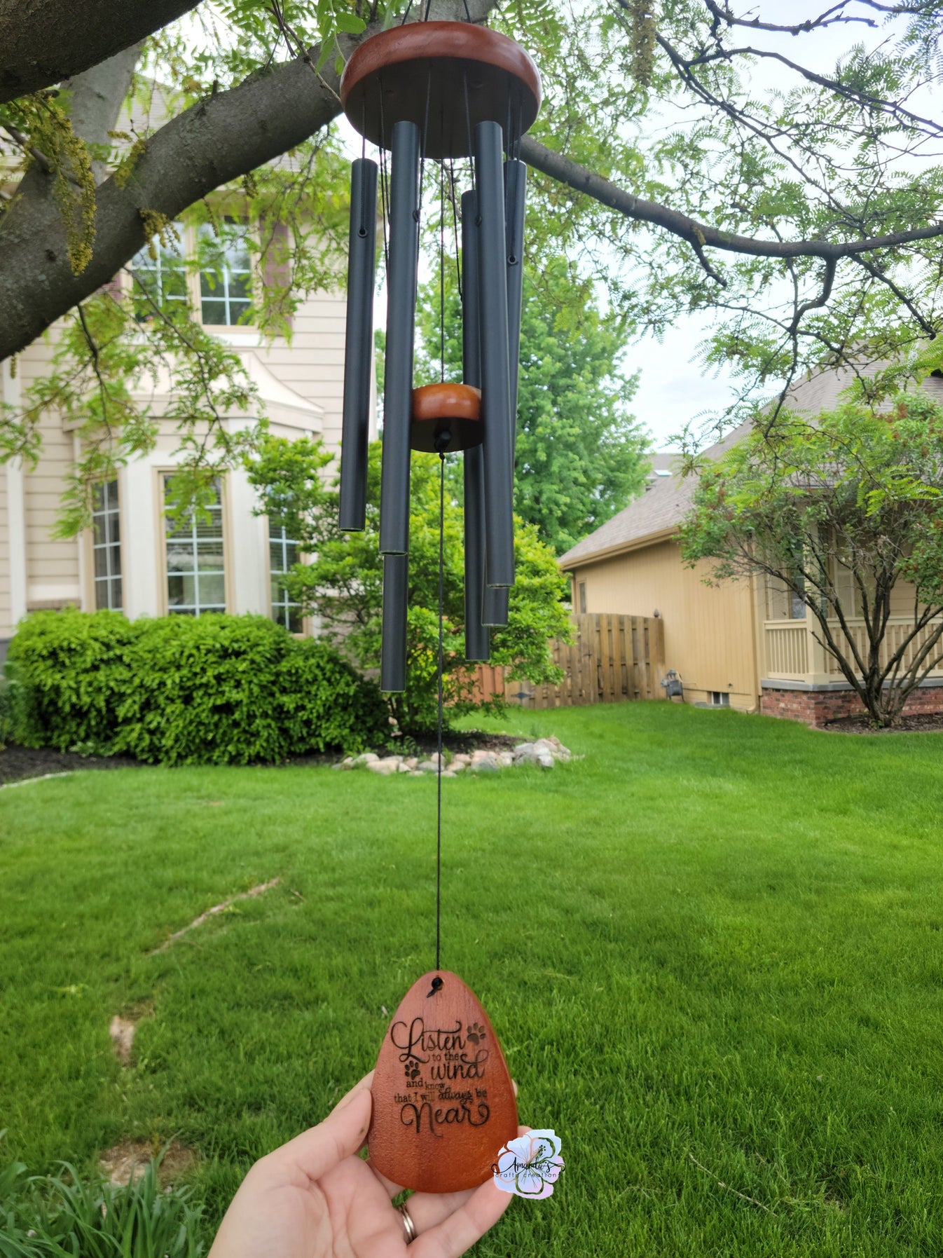 Wind Chime Wooden Blanks for engraving, wood burning, pine wood wind c ...
