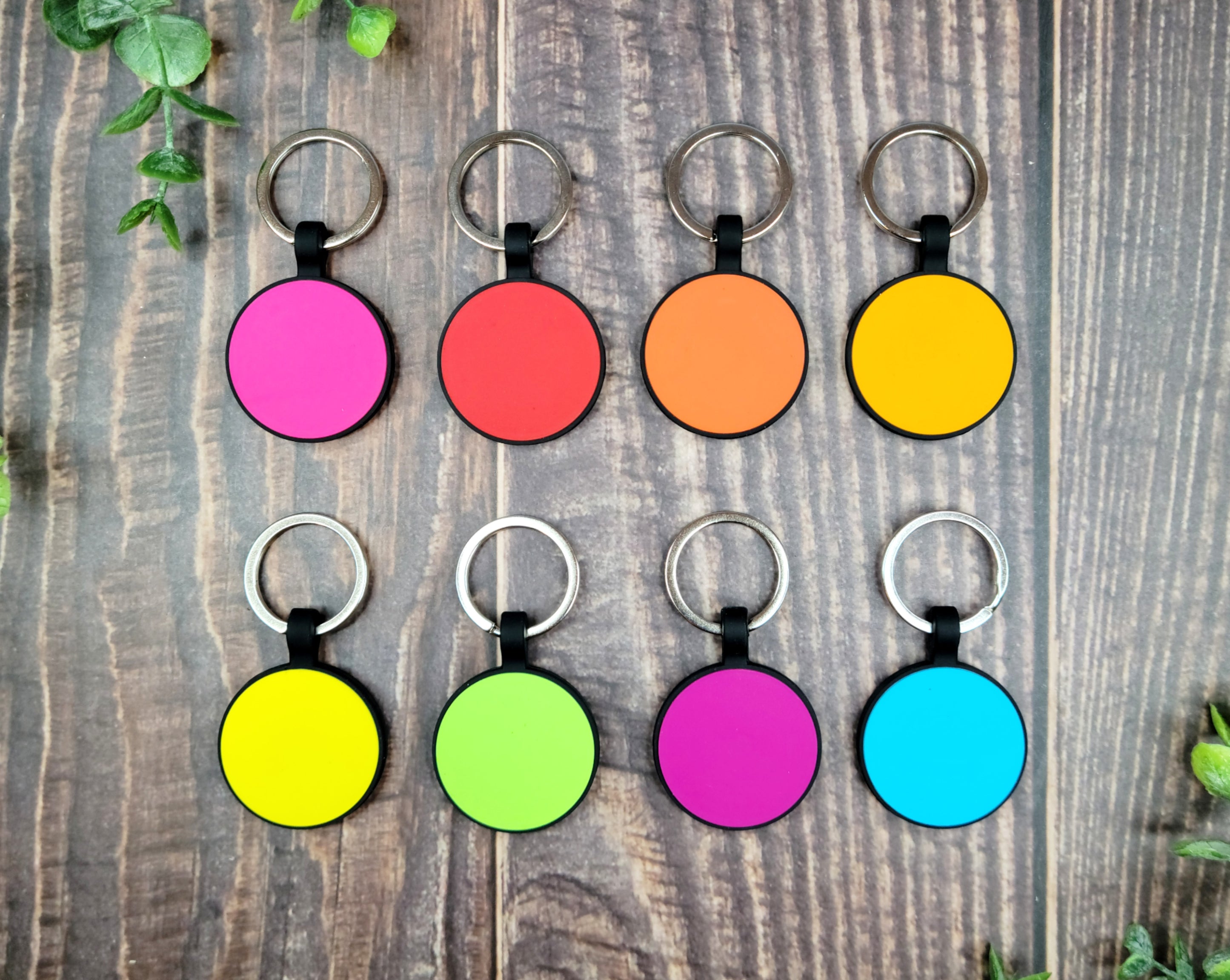 Engraveable silicone pet tag, keychain, double sided silicone pet tag ...