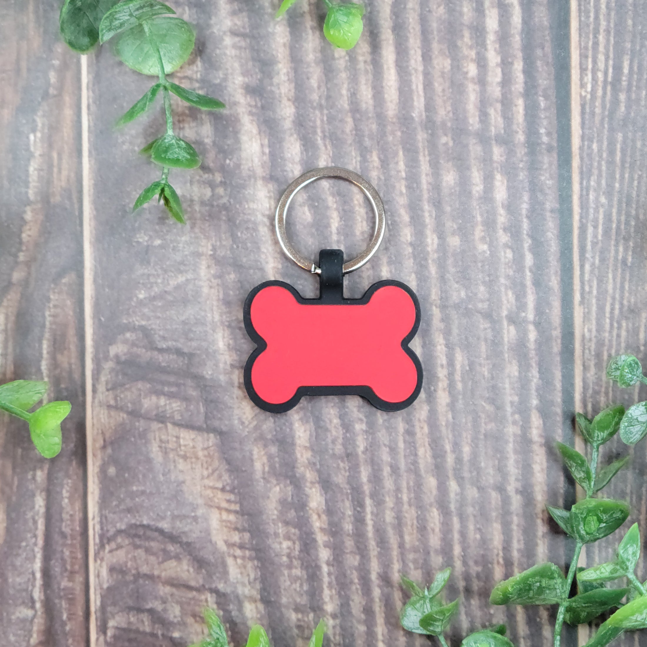 Engraveable silicone pet tag, keychain, double sided silicone pet tag ...